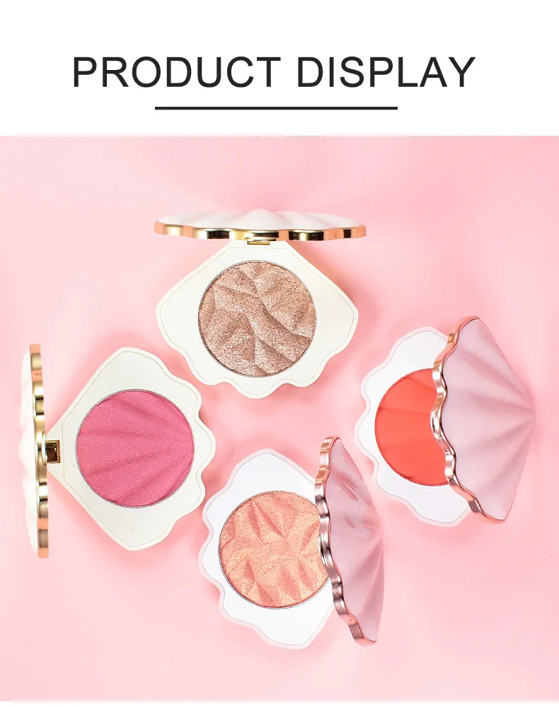 Custom Logo Face Cute Diamond Highlighter Makeup Blusher Blush Palette ...