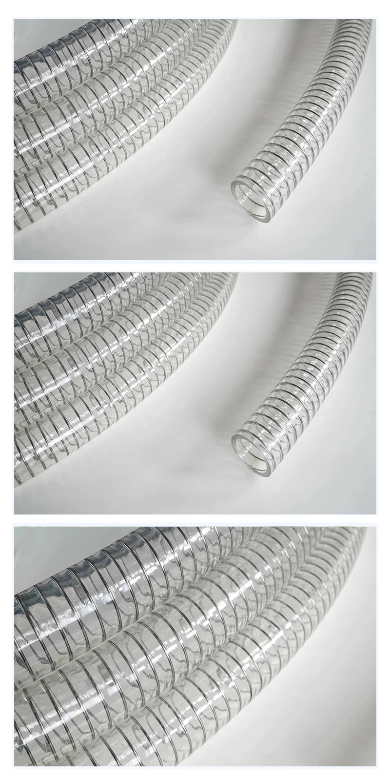Durable, Transparent Pump Duty Hose with Steel Wire Reinforcement