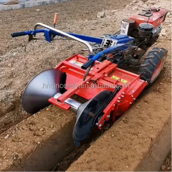 Small Walk-Behind Tractor for Efficient Strawberry Ridge Cultivation