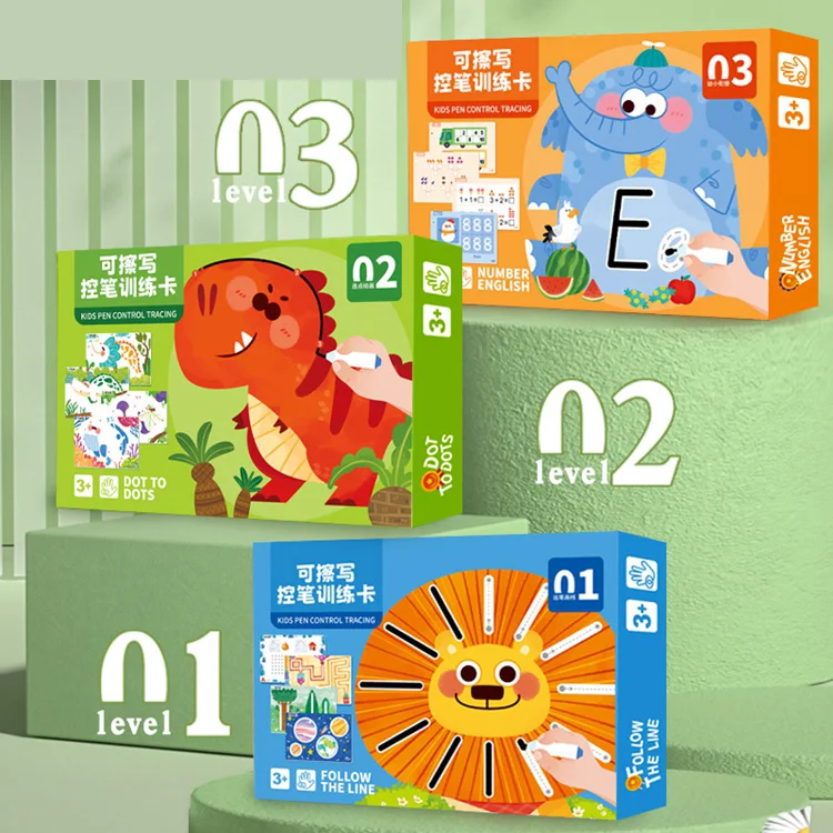 Erasable Reusable Kids Pen Control Tracing Workbook