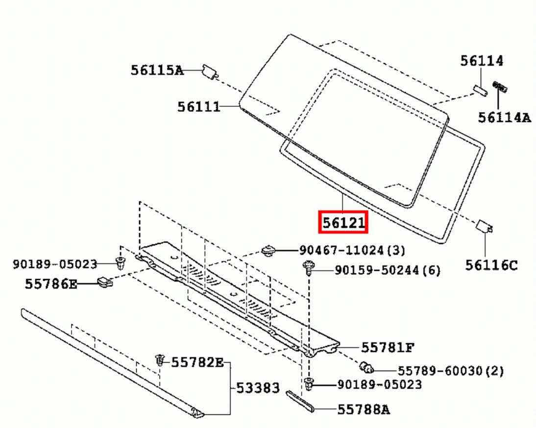 HY Windscreen Rubber for Toyota Landcruiser 70-79 Series