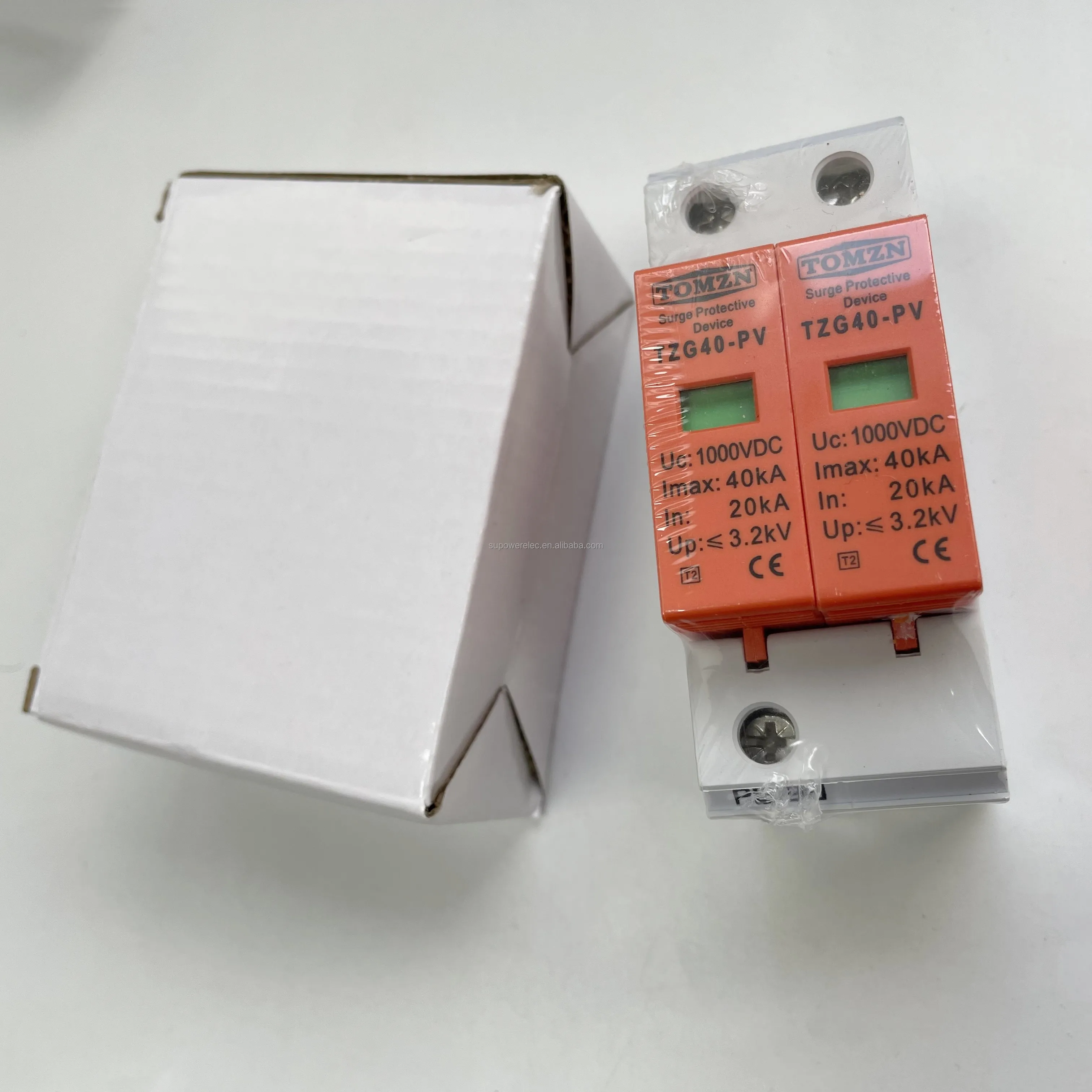 TOMZN SPD DC 1000V 20KA~40KA House 2P 2 Pole Surge Protector Protective ...