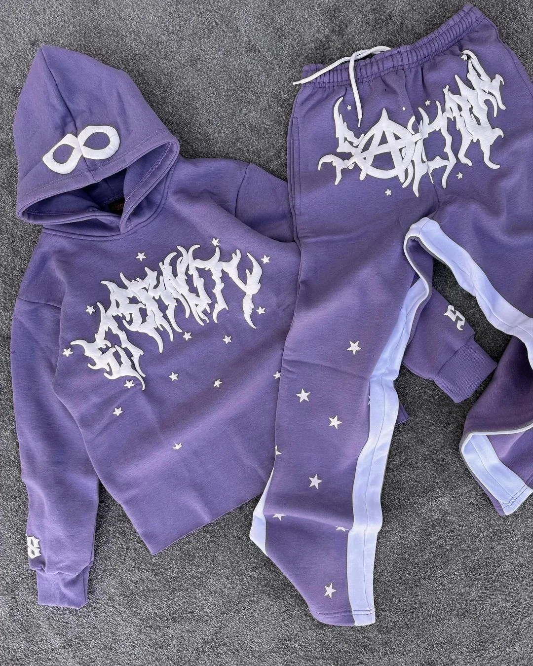 Custom Y2k Puff Printing Tracksuit Street Wear Cropped Hem Men Hoodie ...