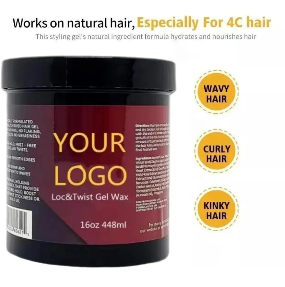Custom Logo Edges Hair Styling Product - Braid Gel Loc