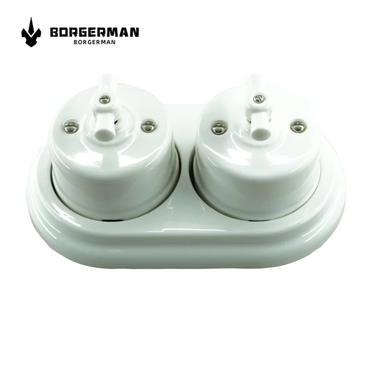 Borgerman Decorative 1 Gang Double Way 250v Wall Switches Vintage Retro ...