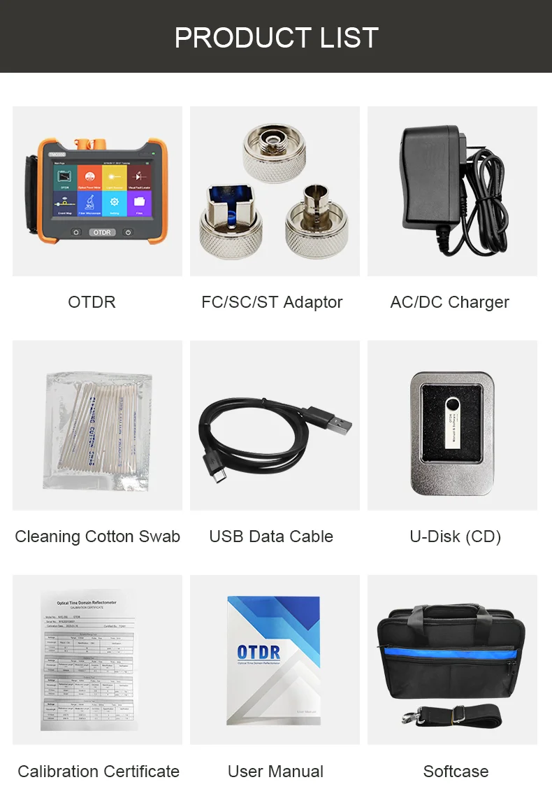 Mini Otdr 1310/1550nm 37/35db Fiber Optic Reflectometer Touch Screen ...