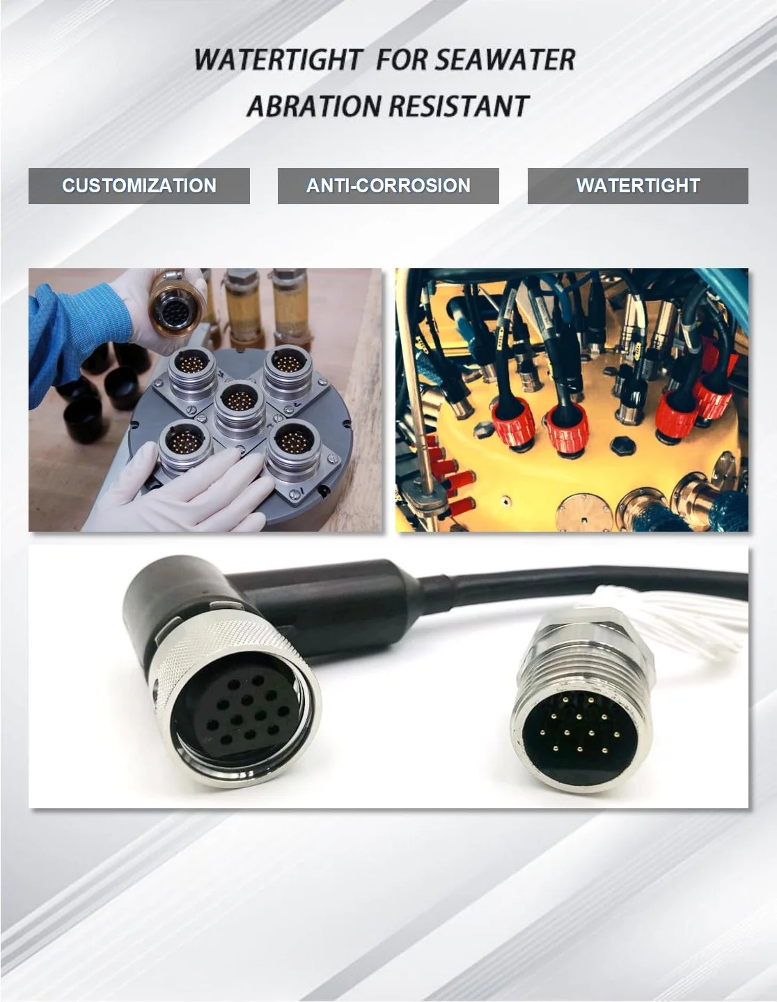 2023 Underwater Connector Auv Rov Subsea Solutions 55p1-1508 Pbof 8 Pins Burton Compatible Oil ...