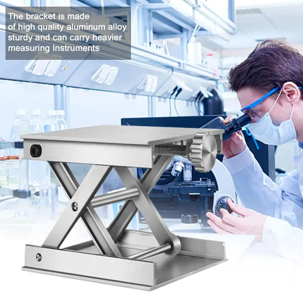 Lab Jack Lift Table - Aluminium Alloy Laboratory Jack Scissors Stand ...
