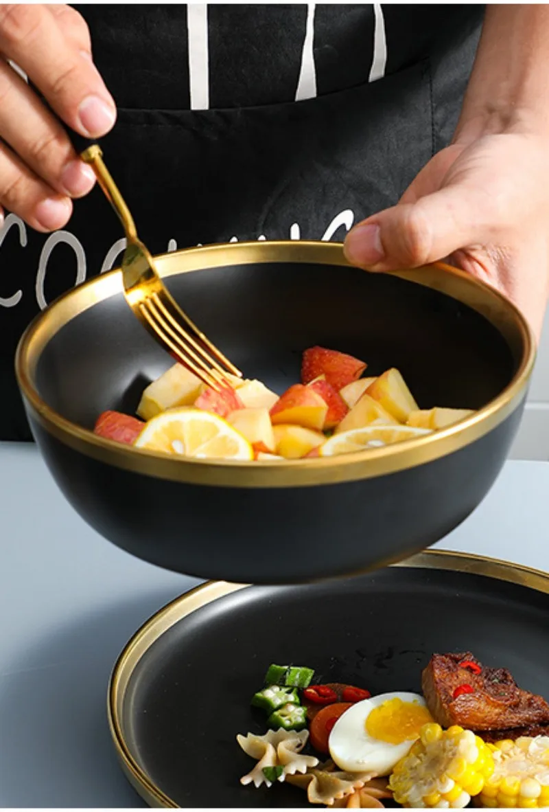 Wholesale Customization Tableware Black Stripes Porcelain Bone China ...