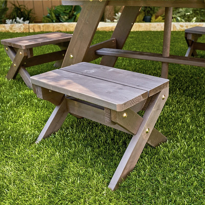 Wooden Octagon Table Stools Umbrella Picnic Chair And Table Set - Buy ...