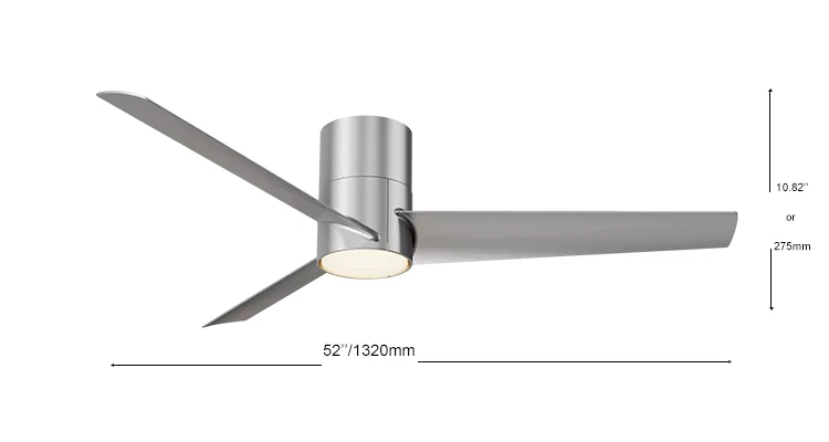 Indoor Soundless Ceiling Fan Modern Dc Inverter 52 Inch Abs Remote ...