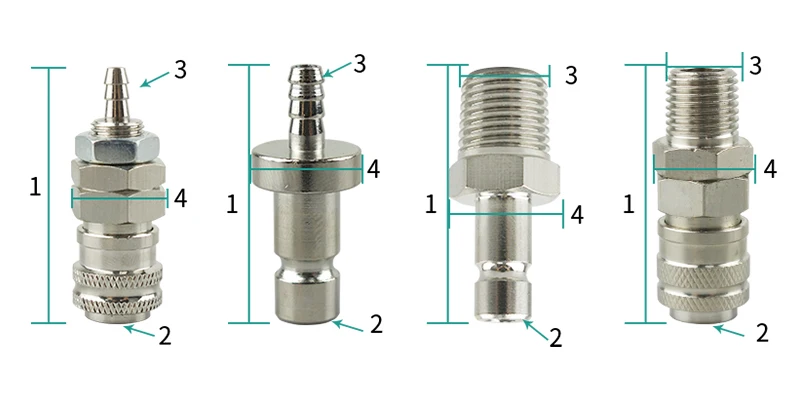 Japanese Style Adapter Pneumatic Connector AD2000C