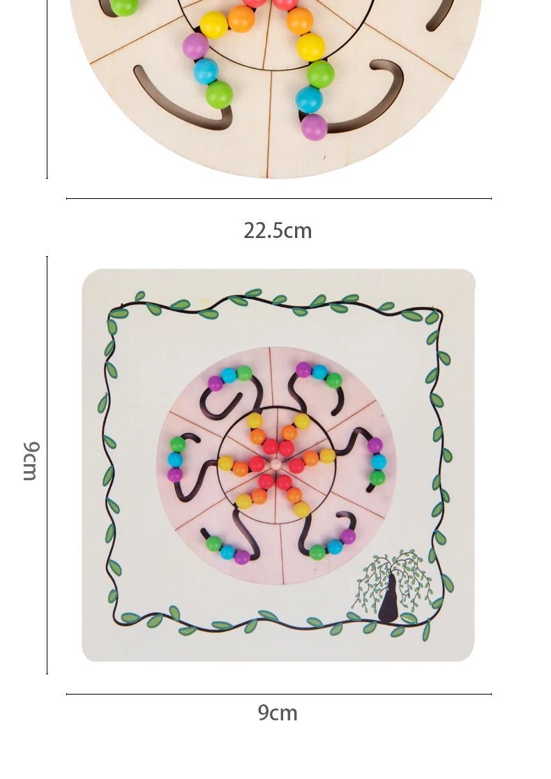 2024 New Wooden Color Sorting Turntable Educational Kids Toys Popular ...