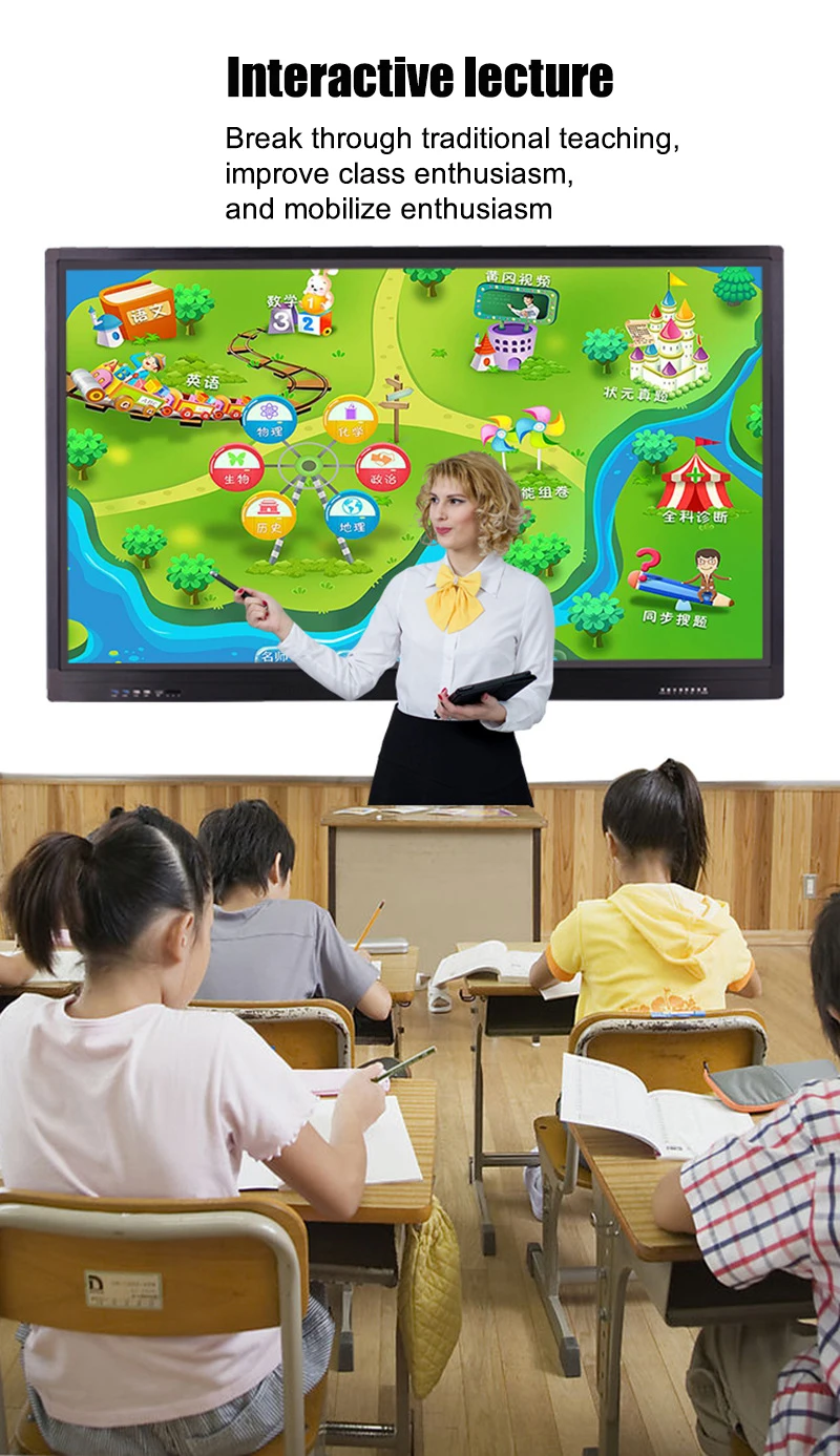 55 Inch Interactive Whiteboards Digital Signage Touch Screen Electronic ...