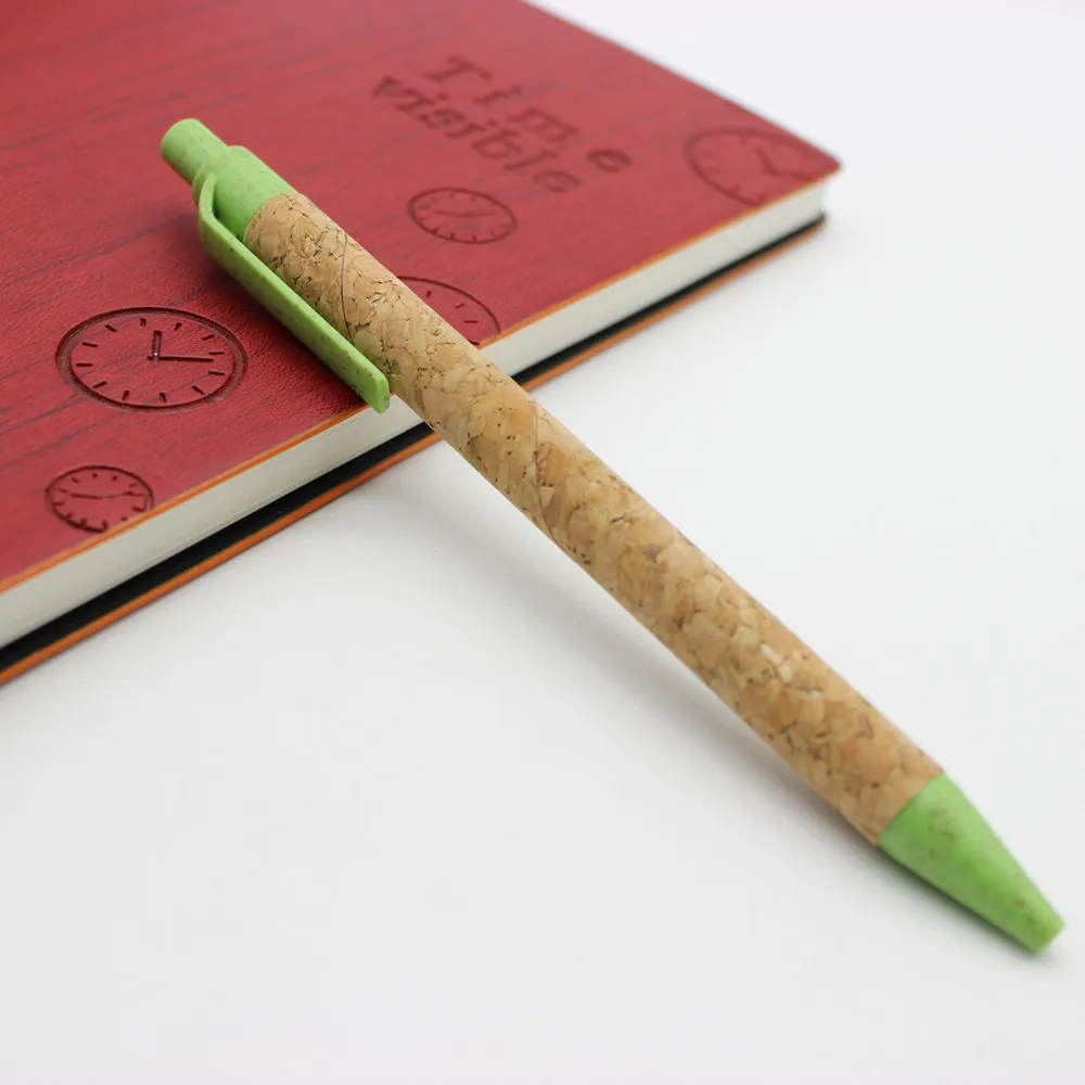 Cork Pen - Eco-Friendly Ballpoint with Wheat Straw Accessories