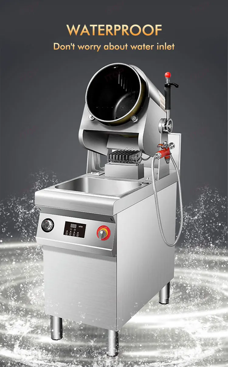 Restaurant Kitchen Use Automatic Stir Fry Machine Gas Cooking Rotating ...