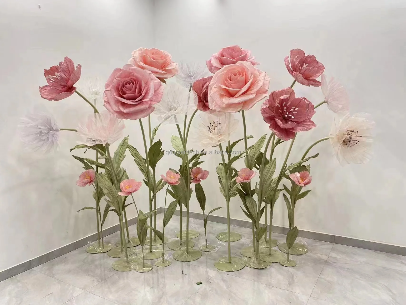 Interior Decoration Rose Customized Giant Flowers Bouquet Shopping Mall ...