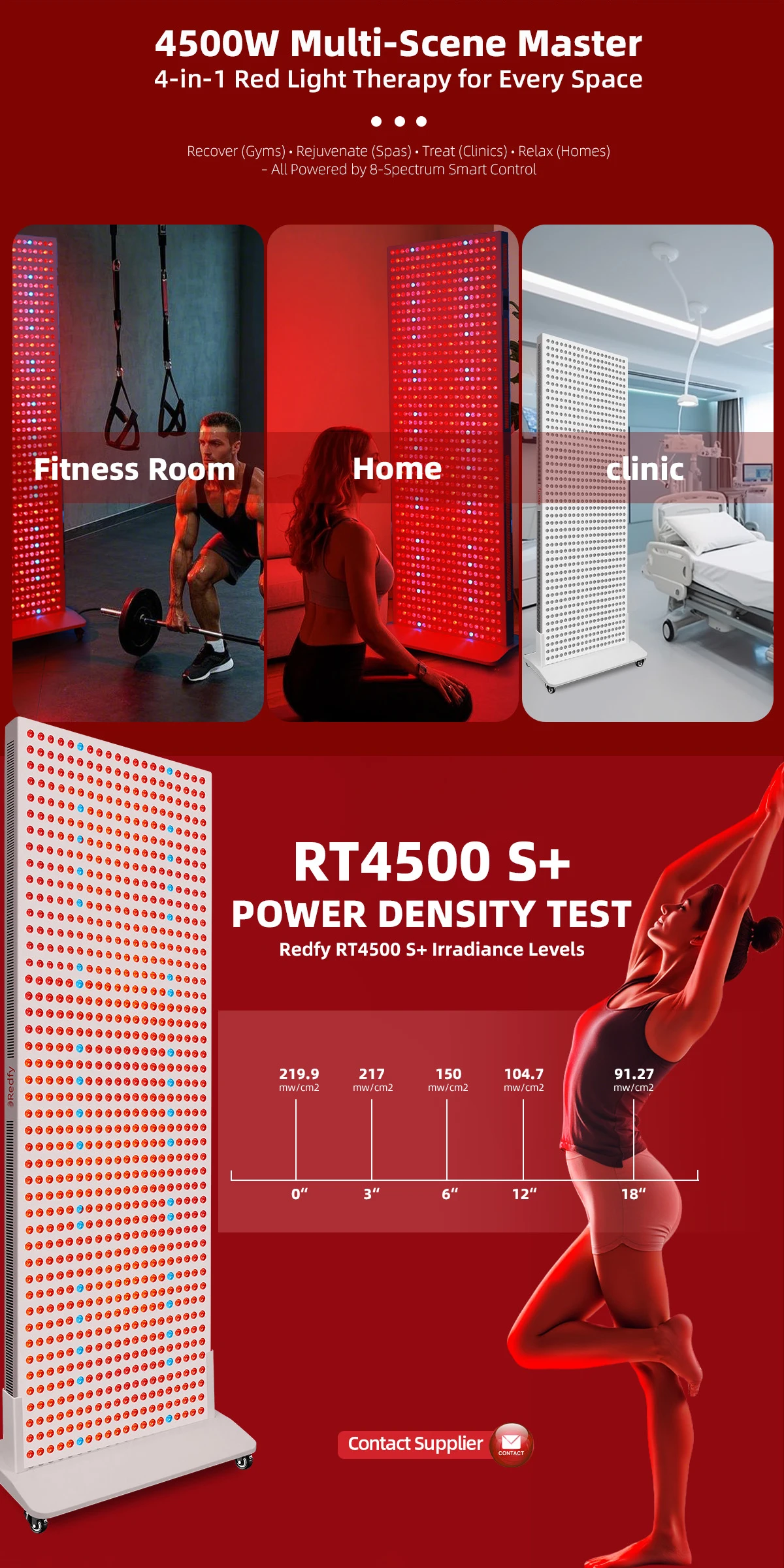 4500W Red Light Therapy Panel - Full Body Health Device