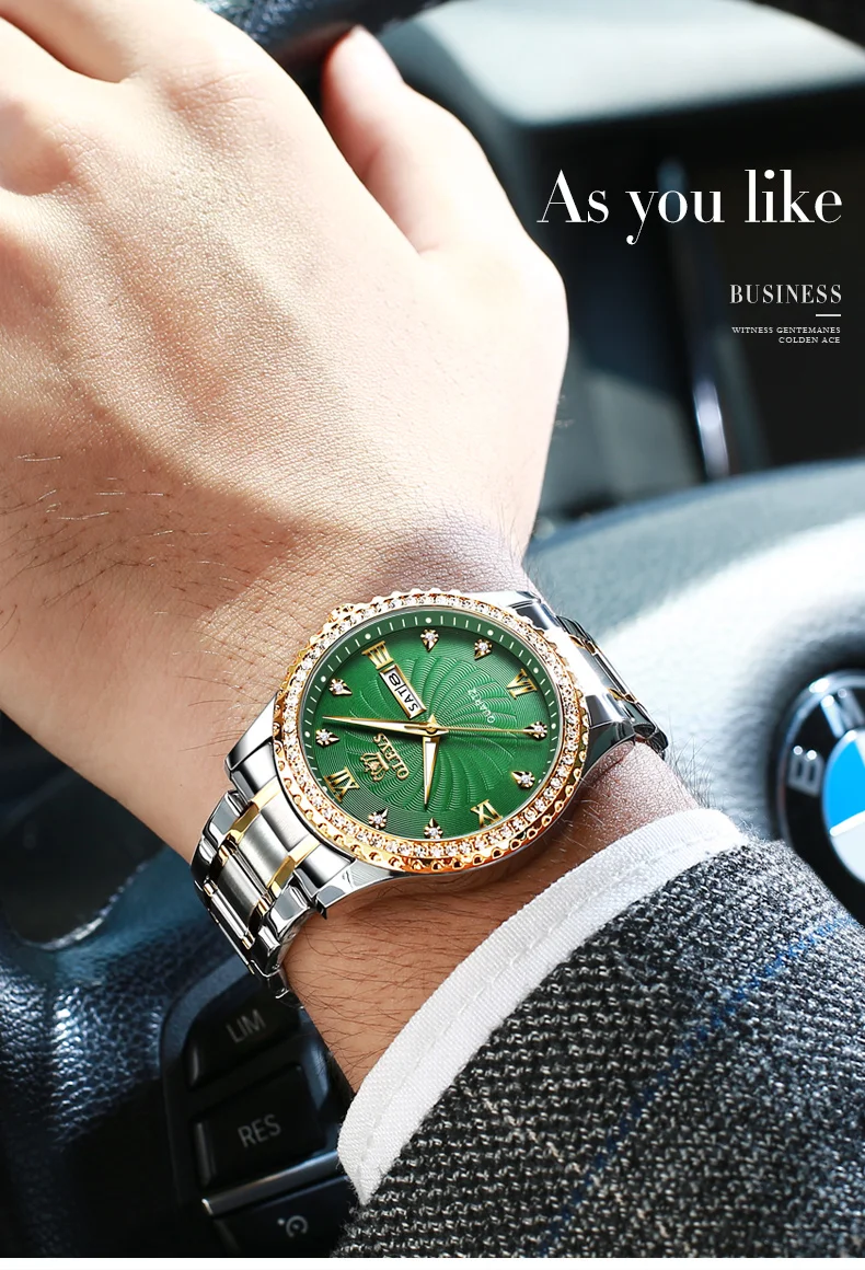 OLVES Watch - Luxury Men's Quartz Watch with Date Feature