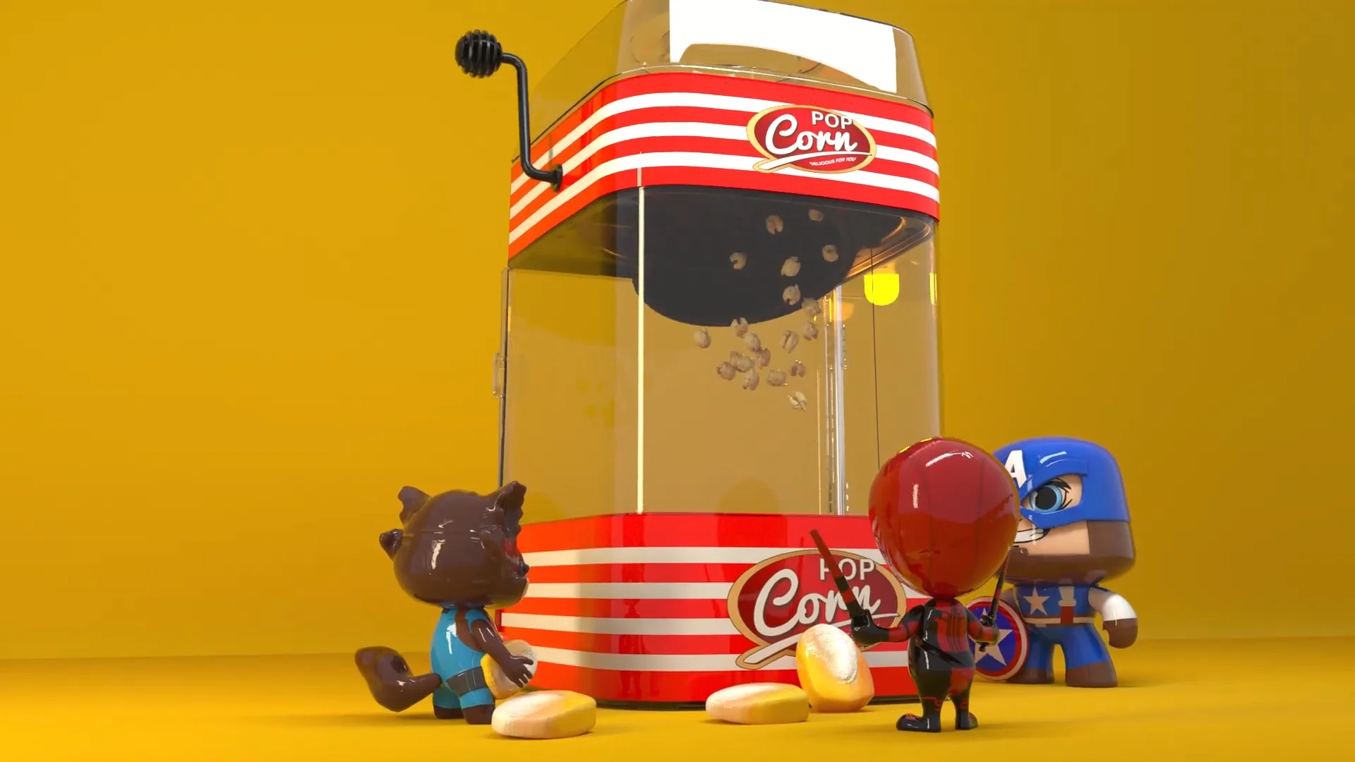 Kids Snack Machine Home Cinema Popcorn Maker Machine Cartoon Drawings ...