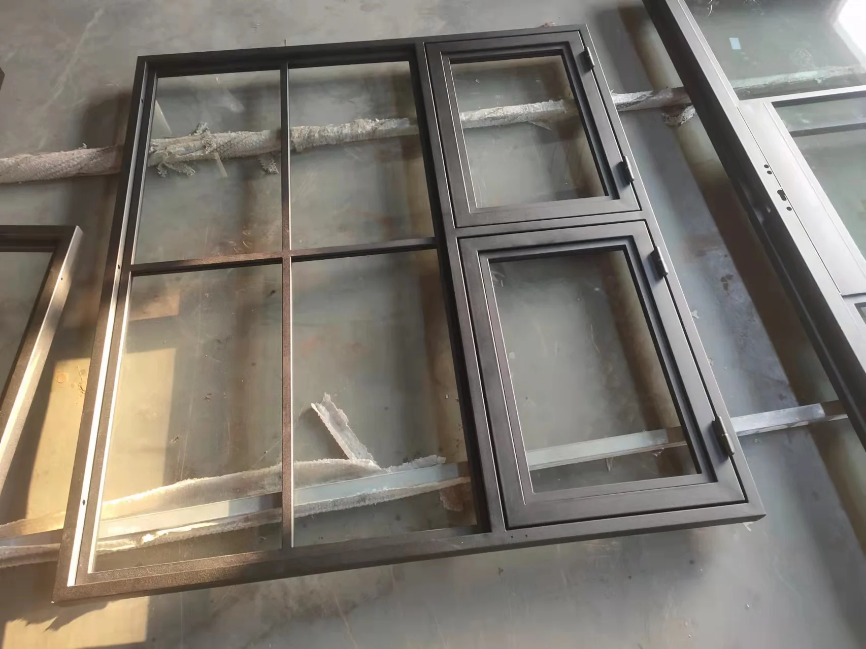 Steel Wrought Iron Window Grill Design With Tempered Glasses - Buy ...