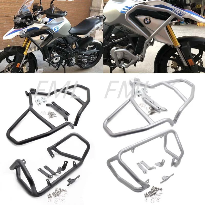 Motorcycle Upper Lower Crash Bar Engine Guard Frame Falling Protector ...