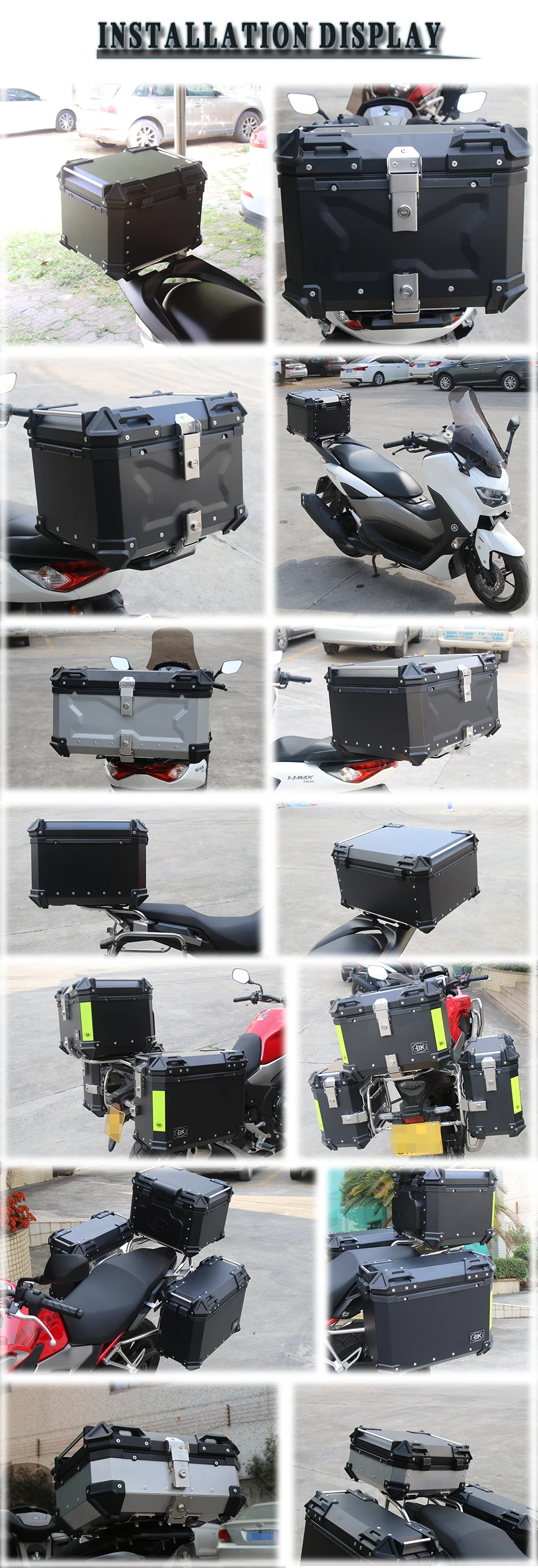 55l Motor Tail Box Aluminum Alloy Plate E-bike Motorcycle Gs Adventure ...