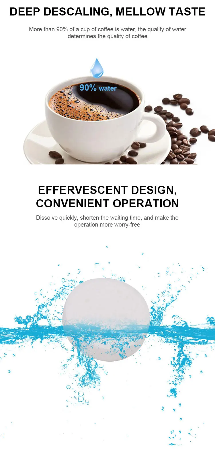 Coffee Machines Cleaning Tablets Effervescent Tablets Universal ...