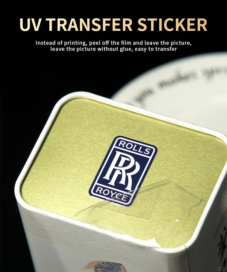 Waterproof Custom UV Transfer Sticker Printed Metal Luxury 3D Logo ...