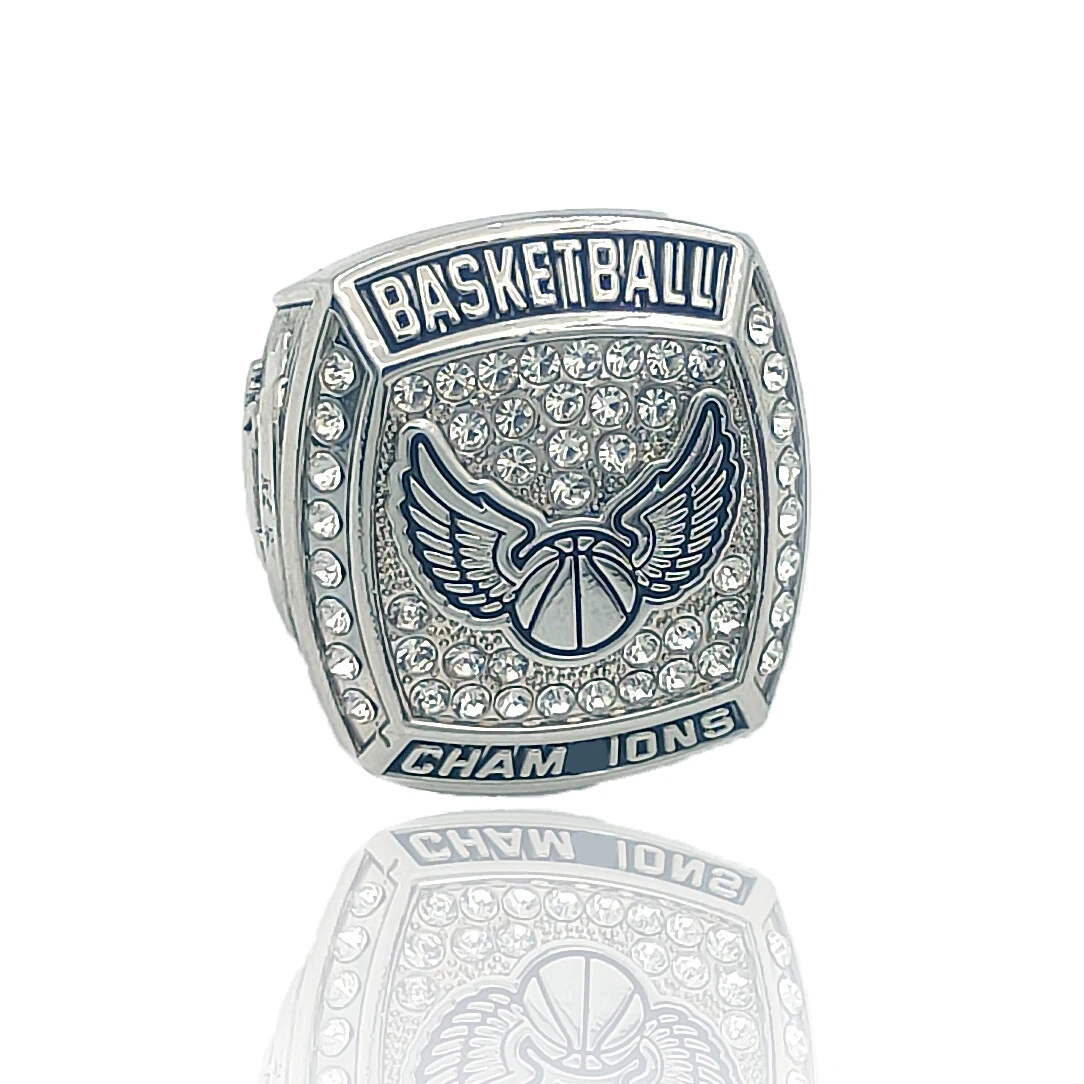 Stainless Steel Crystal Women Men Award Kid Softball Finger Youth ...