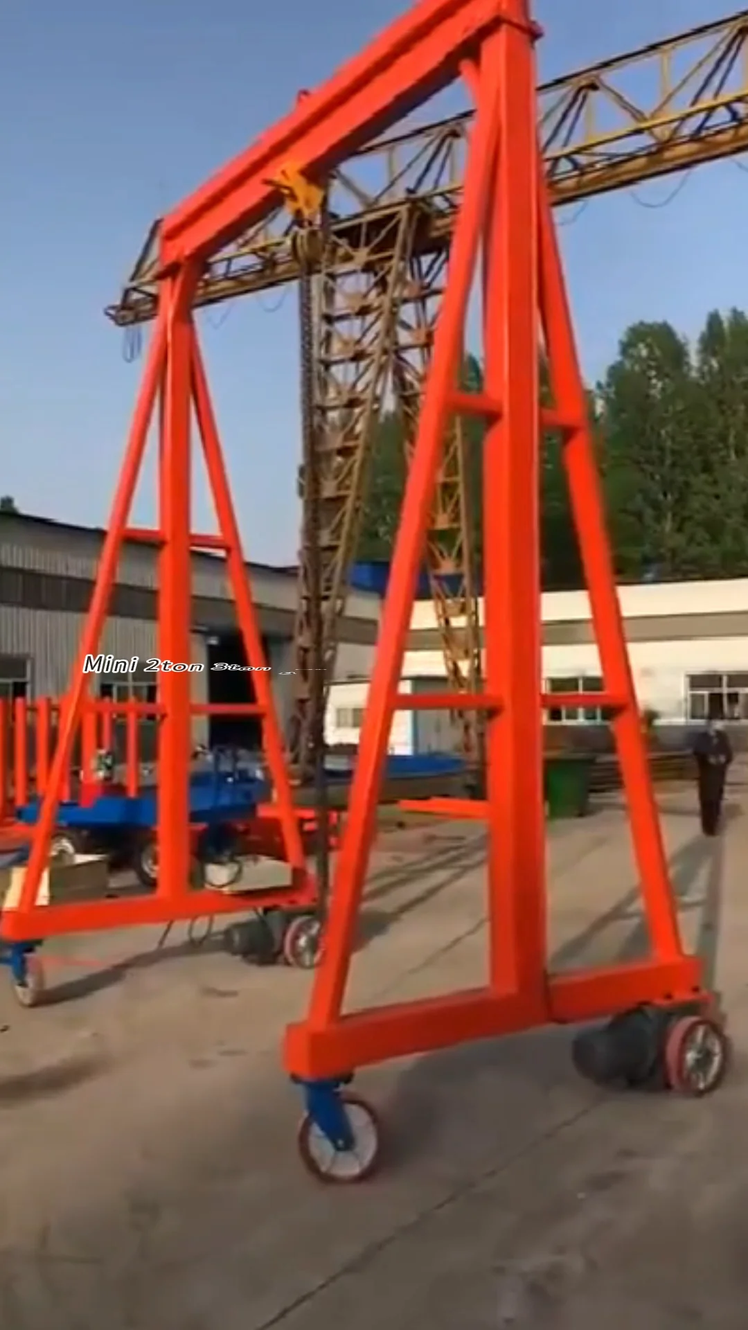 Workshop Mini Gantry Crane 500kg Small Portable Mobile Gantry Crane 1t ...