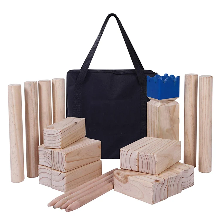 Viking Wooden Kubb Game For Outdoor Lawn Garden Toy Set - Buy Wooden Kubb Game,Rubber Wood Kubb ...