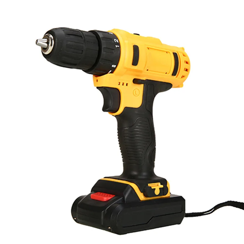 Yellow High Torque Portable Cordless Drill Set - 36V Power Tools
