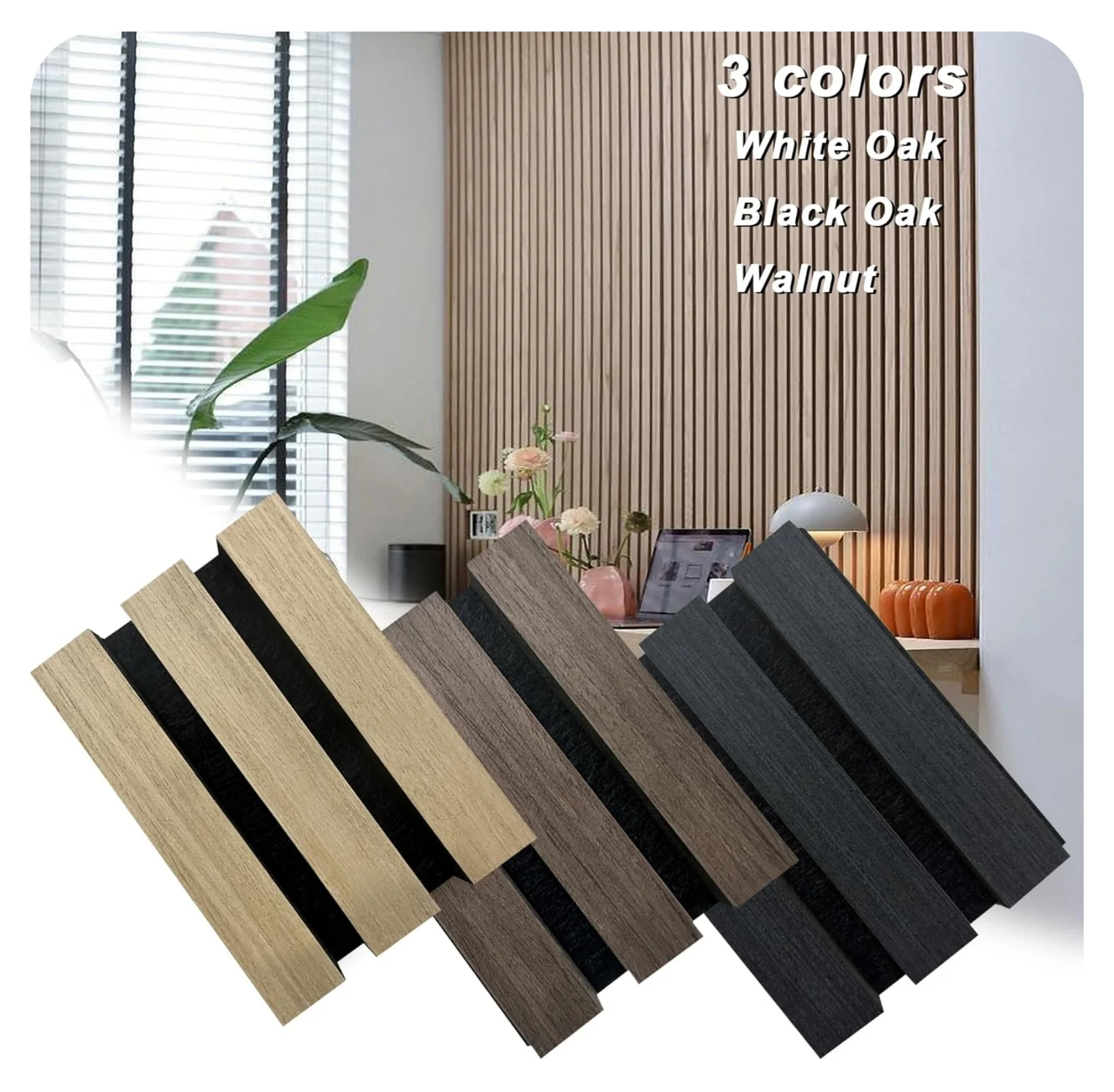 Wood Slats Akupanel Walnut Wood Veneer Acoustic Panel Felt Backing 3d ...