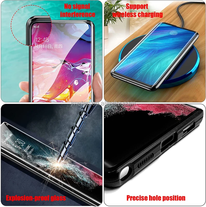 Factory Direct Sale 360 Full Magnetic Tempered Glass Double Sided Phone ...