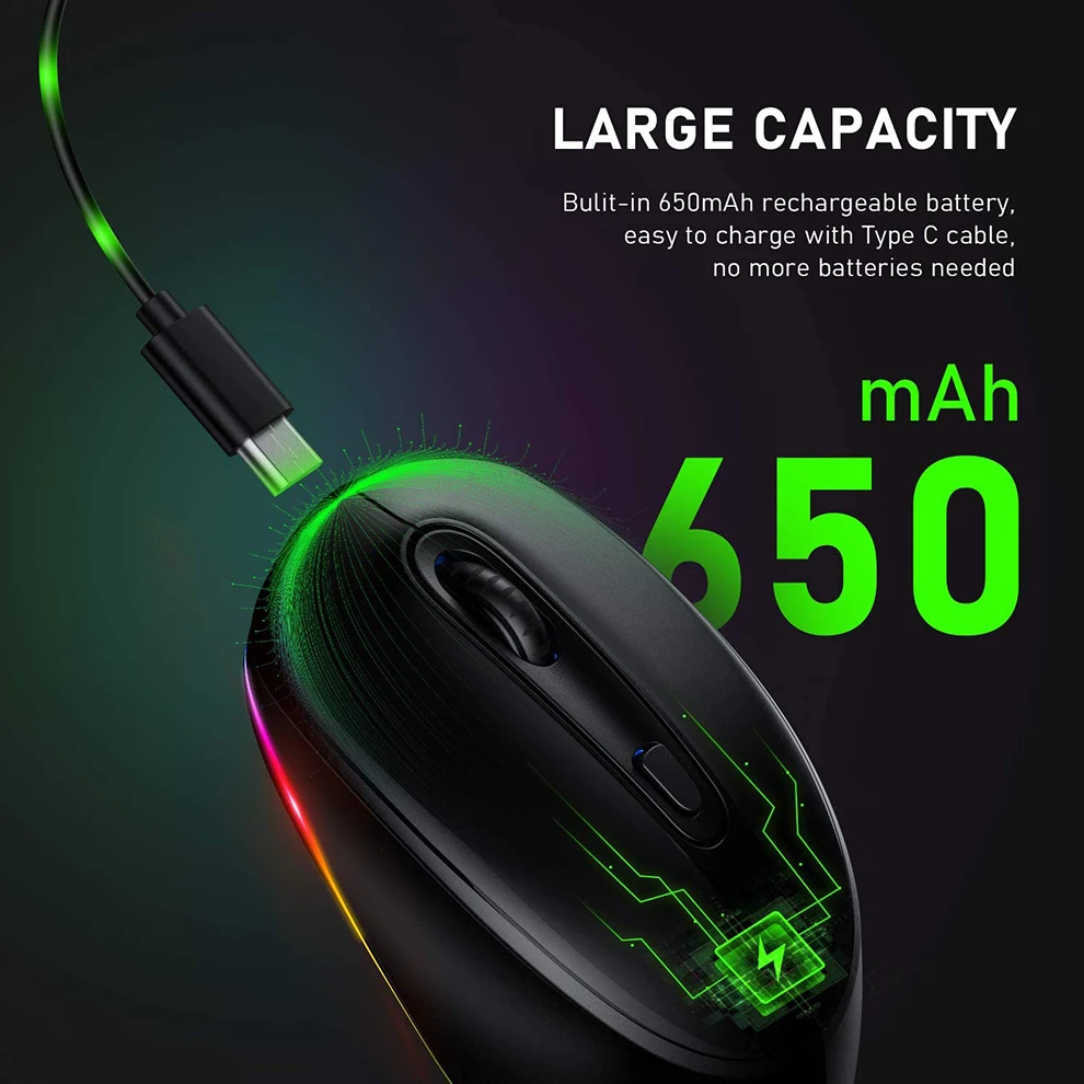 Jomaa Wireless Rechargeable Keyboard Mouse Combo Backlit