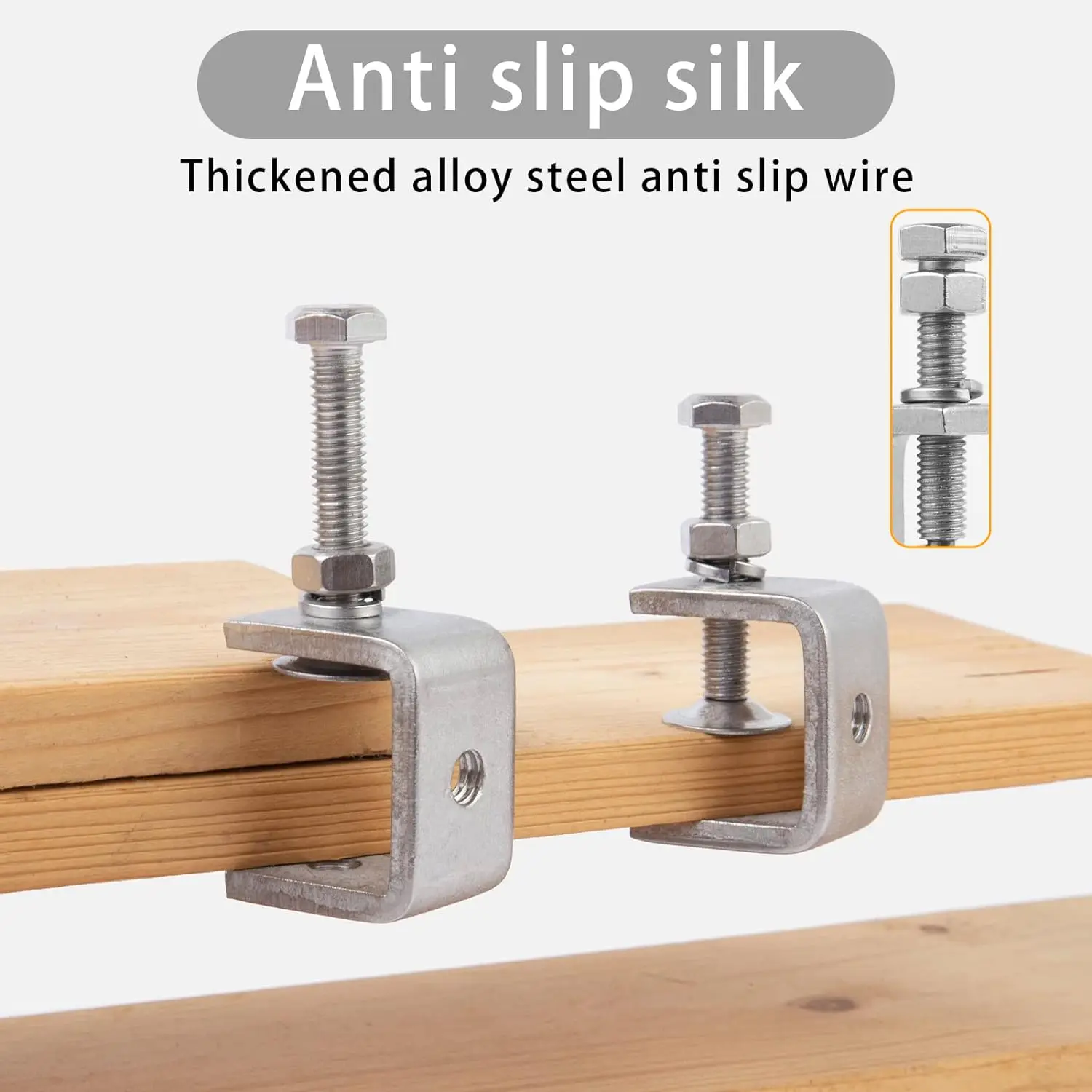 304 Stainless Steel 30MM Tiger Clamp - Heavy Duty C Clamps for Woodworking