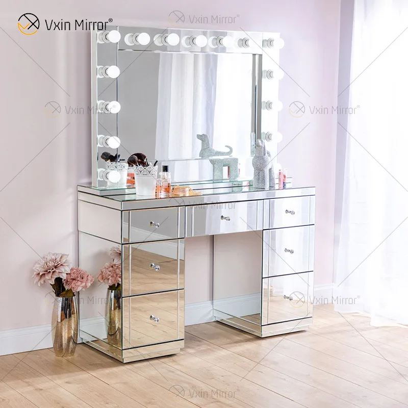 Modern Led Light Dressing Table Makeup Vanities Table Dresser Table ...