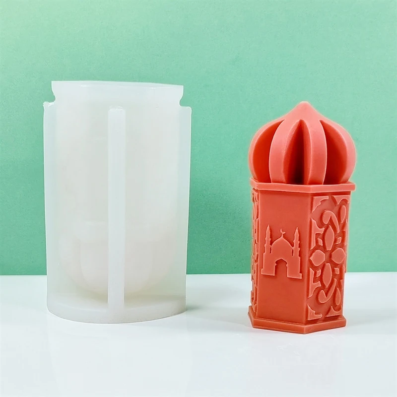 Islamic Architectural Castle Plaster Gypsum Candle Mold
