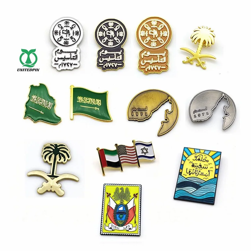 Custom Made Uae Oman Chief Logos Metal Saudi Arabia Lapel Pin Badge Uae ...