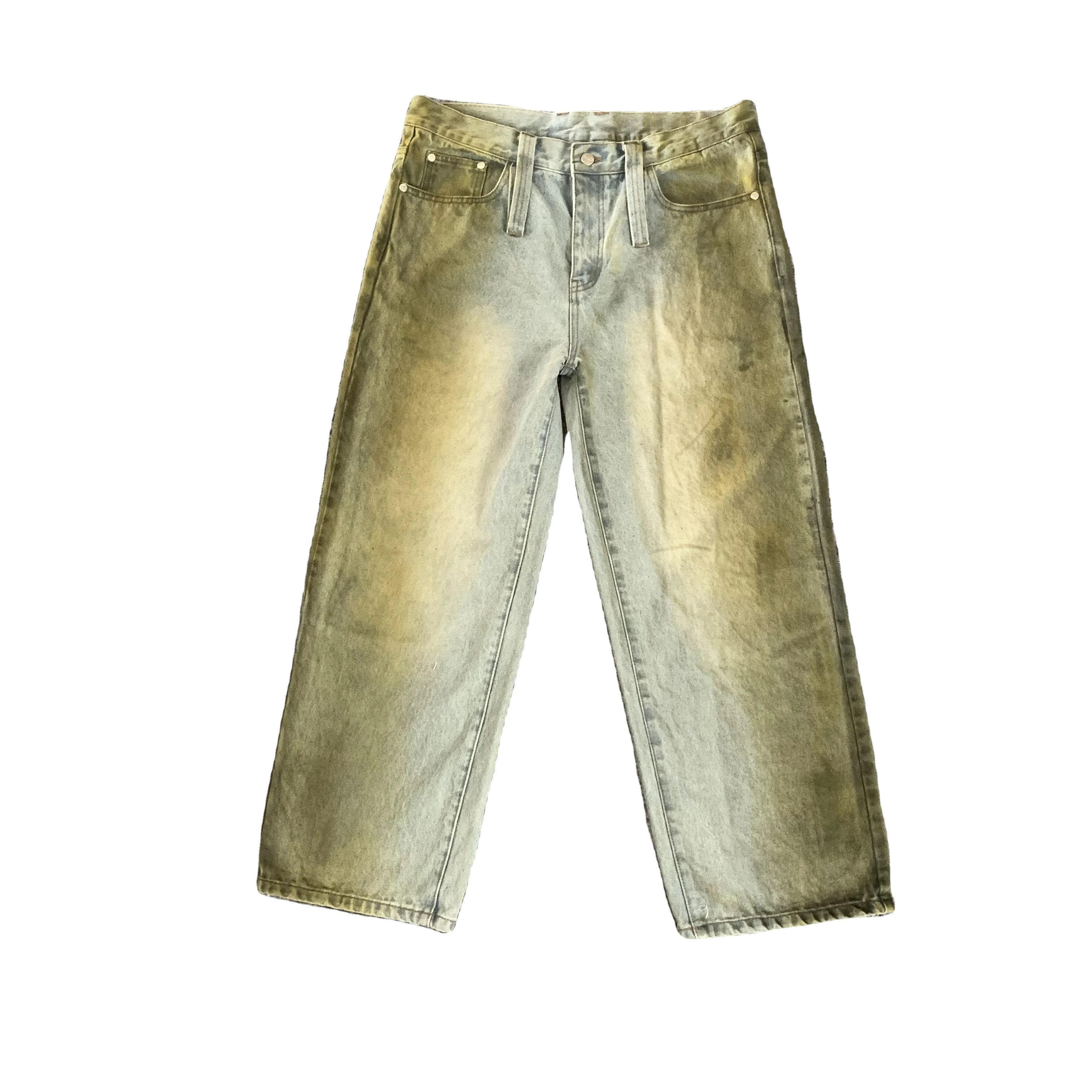 DENIMGUYS American Style Retro Dirty Mud Dyed Washed Baggy Denim Men's ...
