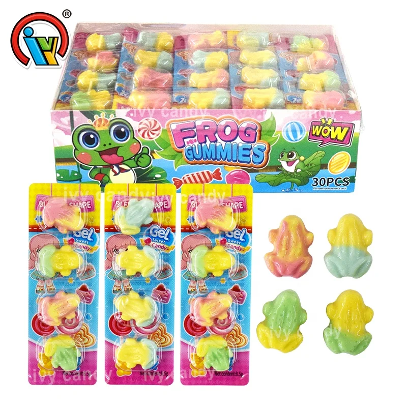 Halal Sweet Fruit Flavor 4 in 1 Animal Frog Shaped Gummy Candy Factory ...