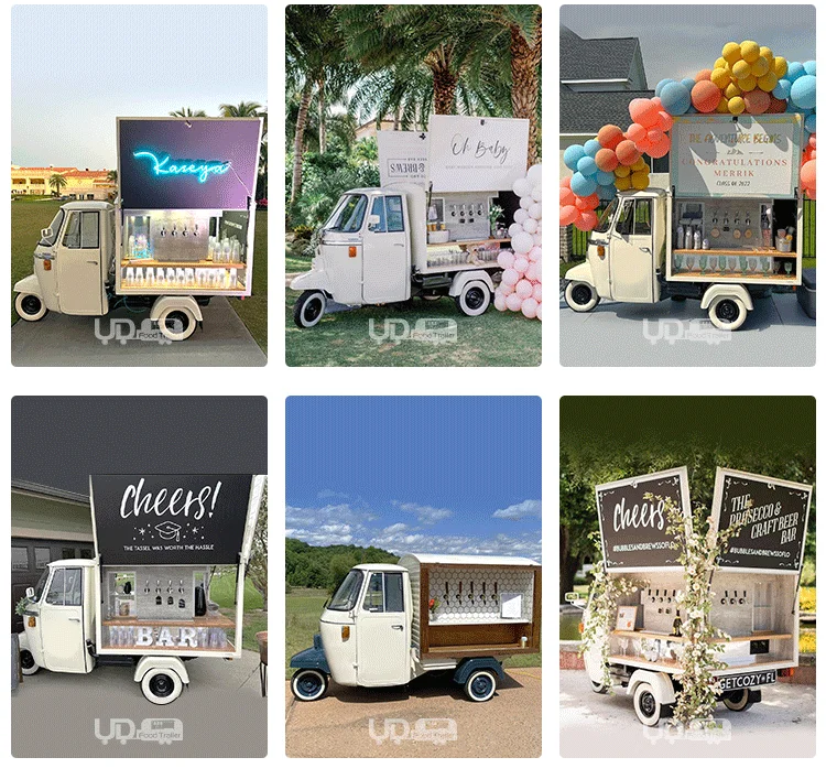 Electric Scooters Food Cart - Mobile Kitchen & Ice Cream Tuk Tuk