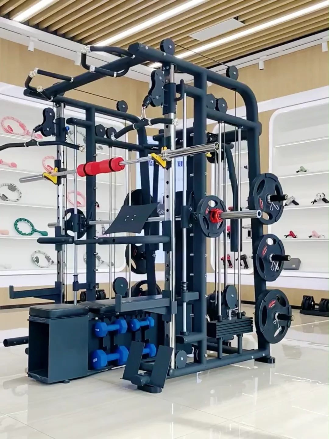 2021 Multi-functional Home Gym Equipment Large Smith Machine Gym Squat ...