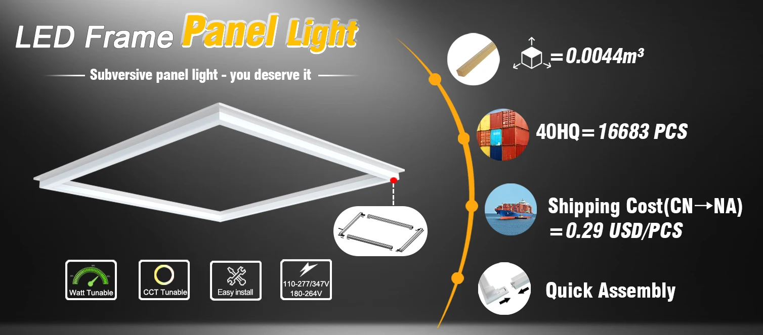 2x2 Ft Grid Frame LED Panel Lights With Selectable Wattage (20W/30W/40W ...