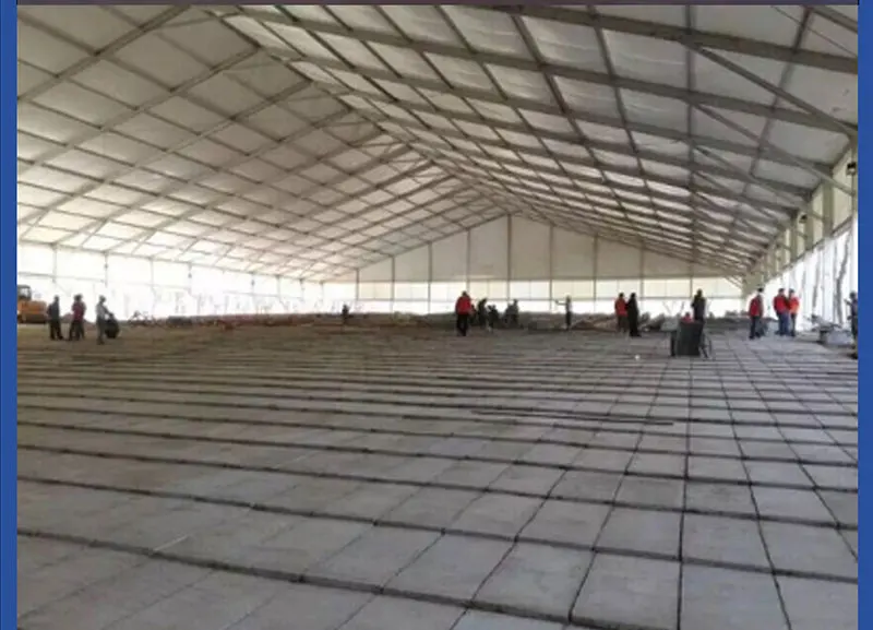 Outdoor 15m Clear Span Curve Tent Galvanized Frame with Polyester Cover ...
