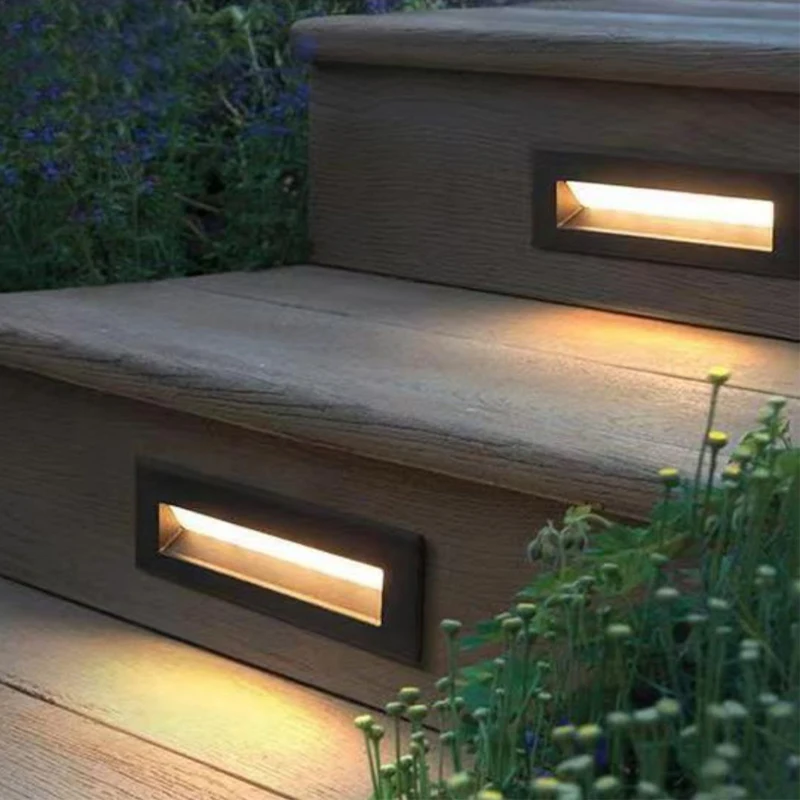 Recessed Led Wall Lamp Stair Case Night Step Lamp Outdoor Lead Light ...
