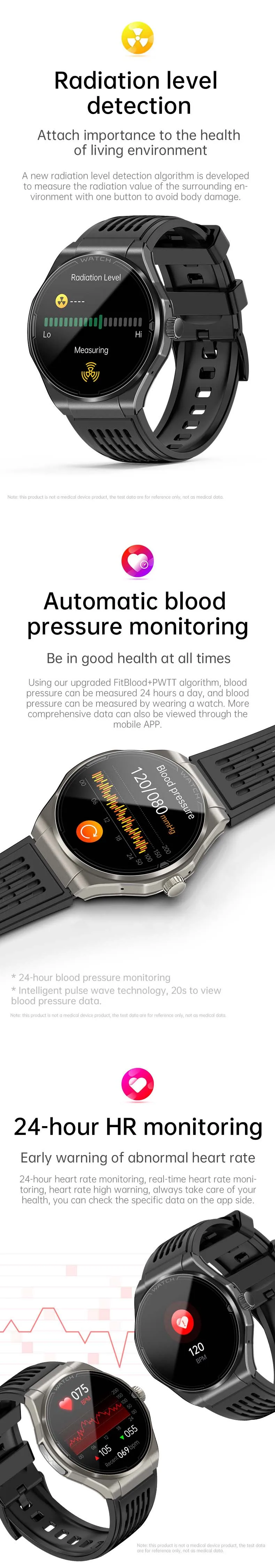 Valdus Ecg Health Smartwatch Measurement Radiation Womens Health ...