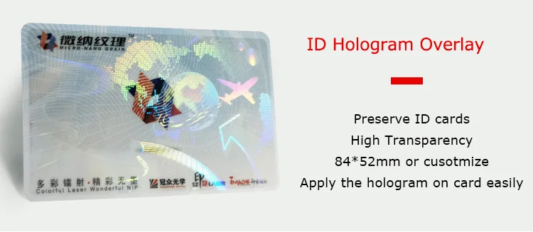 CR80 Compatible Transparent Hologram Overlay - Custom Designs for ...