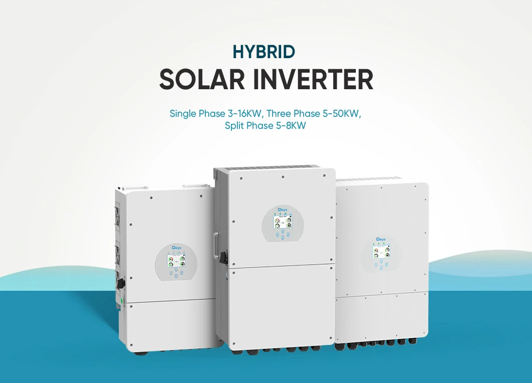 Deye Solar Hybrid Inverter 5kw 6kw 7.6kw 8kw Single Phase 2 Mppt Hv ...